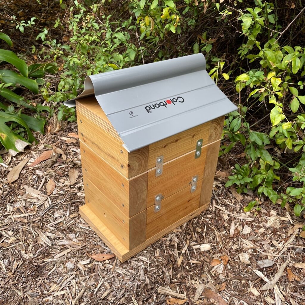 50mm Varnish Cypress Pine Rough Sawn Stingless Native Bee Hive