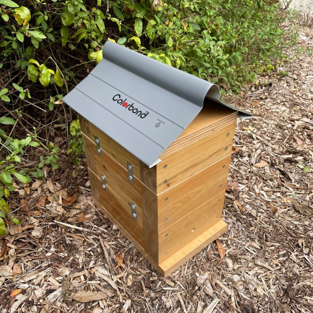 50mm Varnish Cypress Pine Rough Sawn Stingless Native Bee Hive