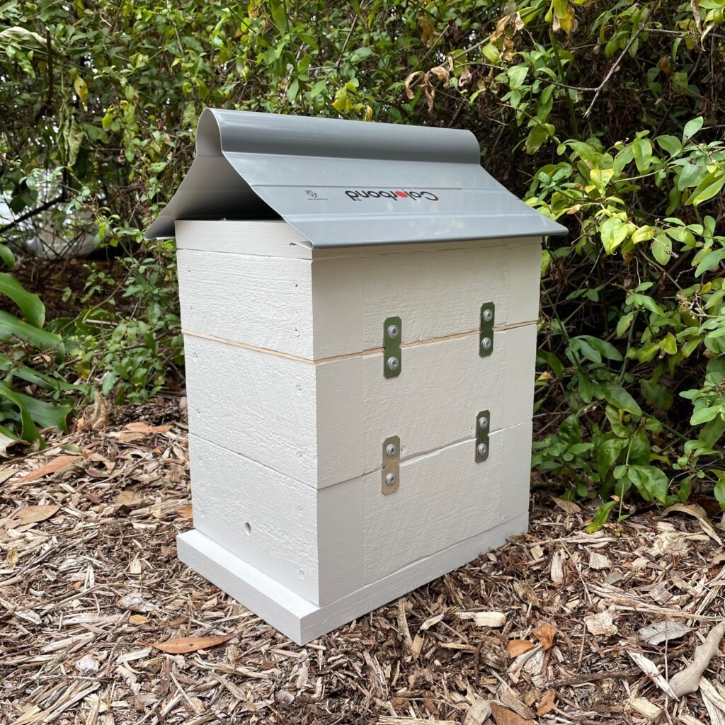 50mm Painted Cypress Pine Rough Sawn Stingless Native Bee Hive